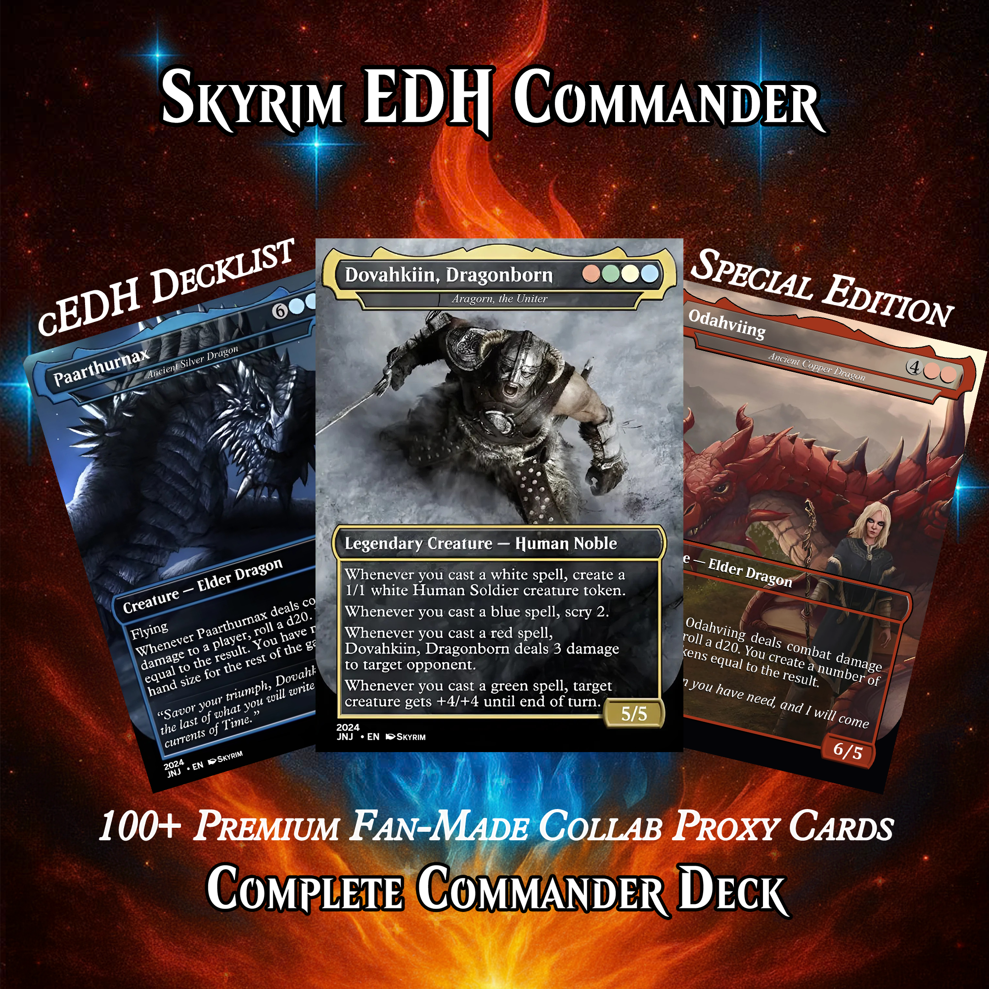 SKYRIM THEMED COMMANDER DECK – PREMIUM COLLECTOR SET (116 CARDS ...